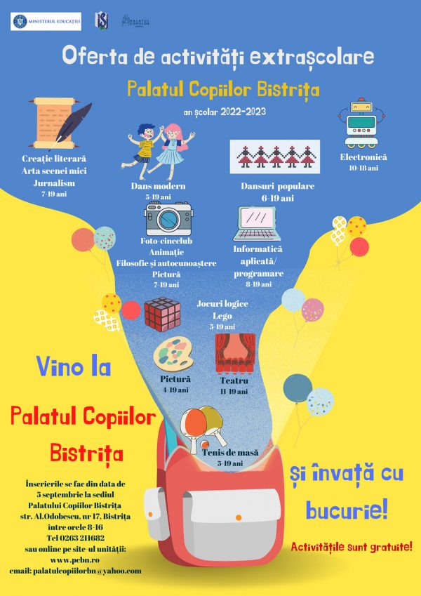 Cursuri gratuite, distractive și educative, la Palatul Copiilor ...