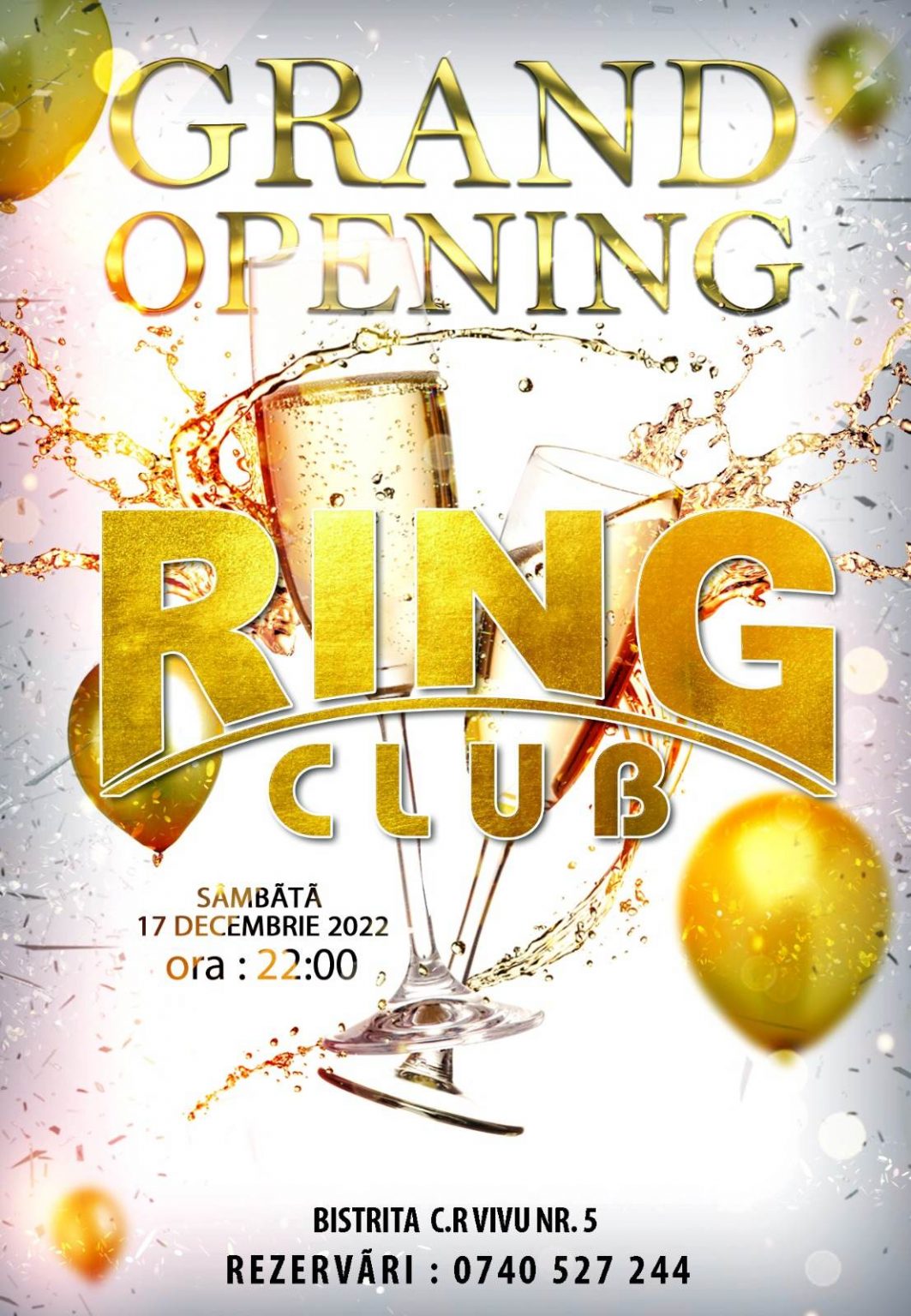 Se deschide RING CLUB! Mâine seară, pe str. CR Vivu din Bistrița ...
