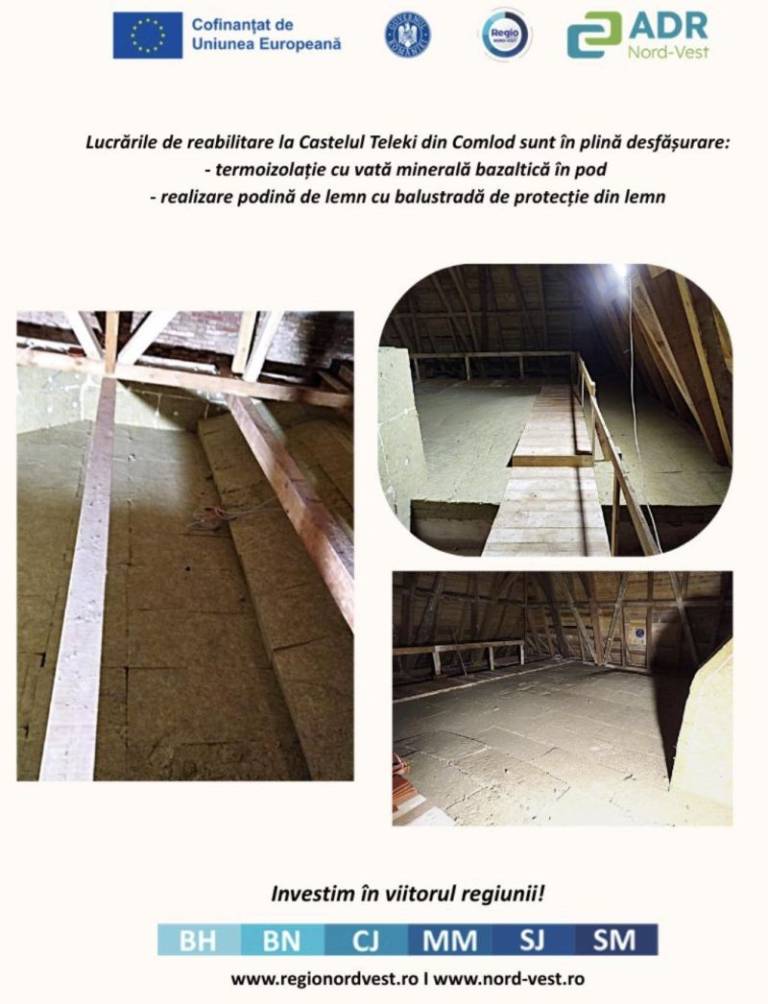 Lucrările la castelul Teleki din Comlod, în plină desfășurare: O ...